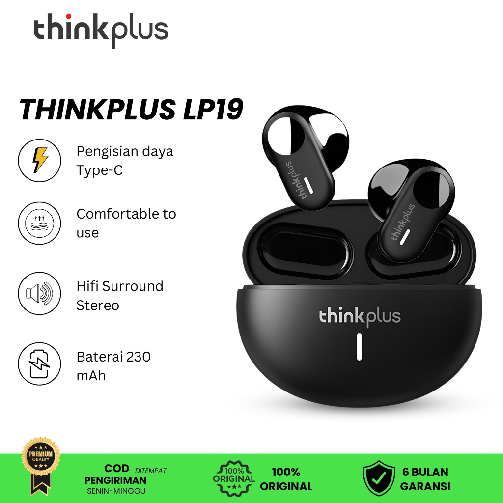 Jual Thinkplus LP19 Headset Earphone Earbuds TWS Bluetooth Wireless ...