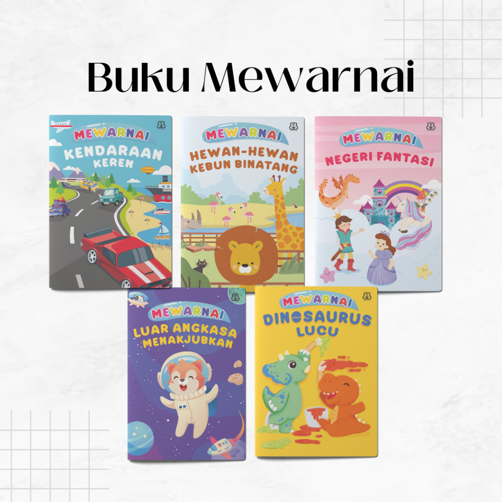 Jual [Buku-BP] Buku Aktivitas Anak Mewarnai Kendaraan Hewan Dinosaurus ...
