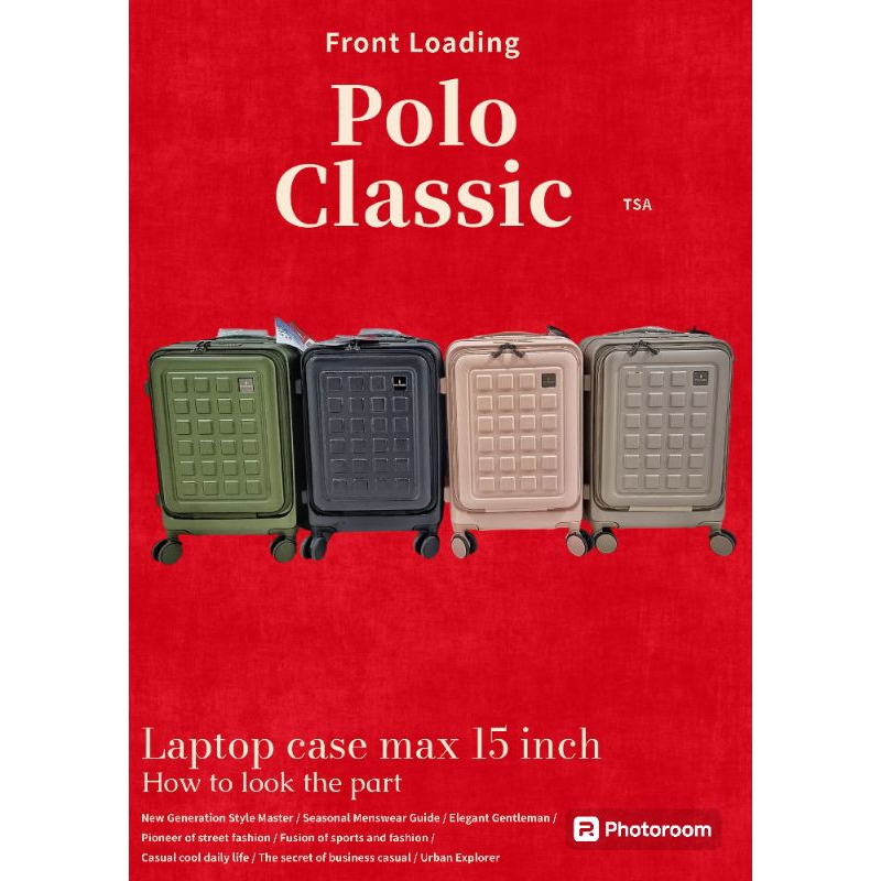 Jual koper Polo Classic 20inch Front Zipper from President | Shopee ...