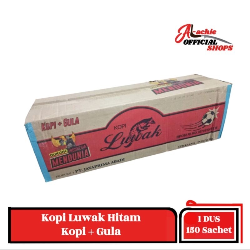 Jual Luwak Kopi + Gula 1 Dus (150x25gr) - Kopi Hitam Plus Gula | Shopee ...