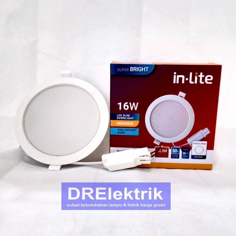 Jual In-Lite Slim 16 Watt Slim Downlight INDS 602R 16w inlite | Shopee ...