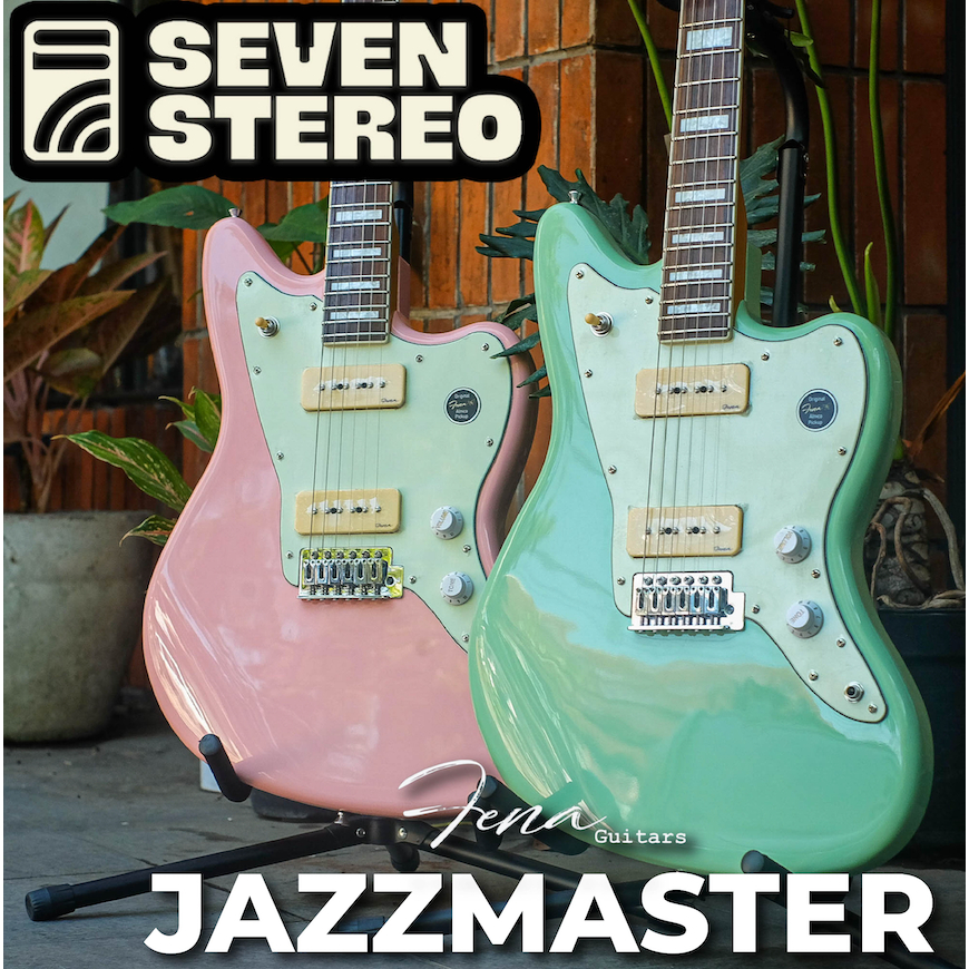 Jual Fena Jazzmaster P90 Rosewood FB Surf Green Electric Guitar ...