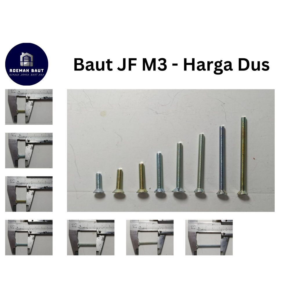 Jual Baut Kepala Verseng Obeng - Baut JF M3 - Harga Dus | Shopee Indonesia