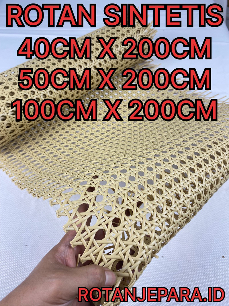 Jual ROTAN SINTETIS ANYAMAN LEMBARAN PANJANG 200CM WEBBING RATTAN CANE ...