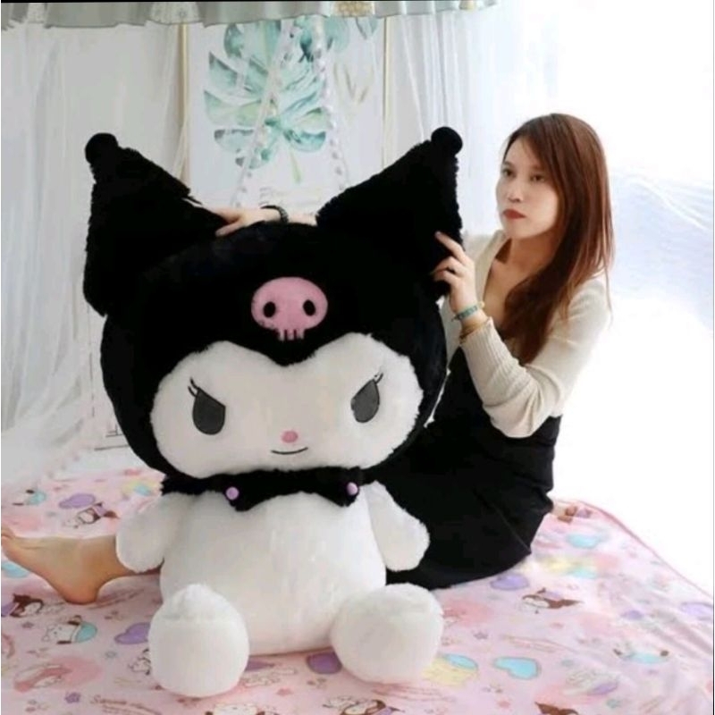 Jual boneka lucu kuromi hitam putih bahan halus dan lembut berlebel sni ...