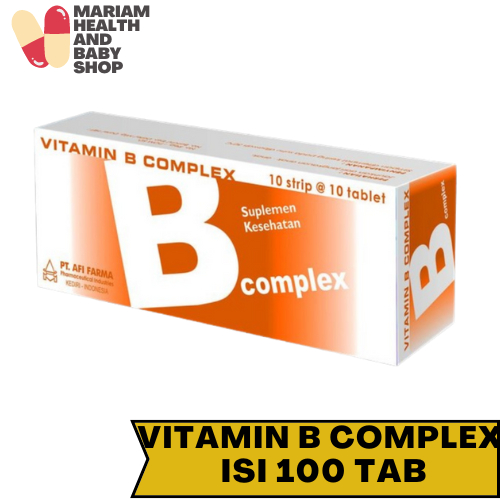 Jual Vitamin B Complex Box Isi 100 Tablet AFI FARMA / Suplemen Vitamin ...