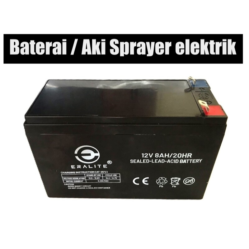 Jual Baterai Tangki sprayer Elektrik 12V 8Ah Aki Tangki gendong pertanian | Shopee Indonesia
