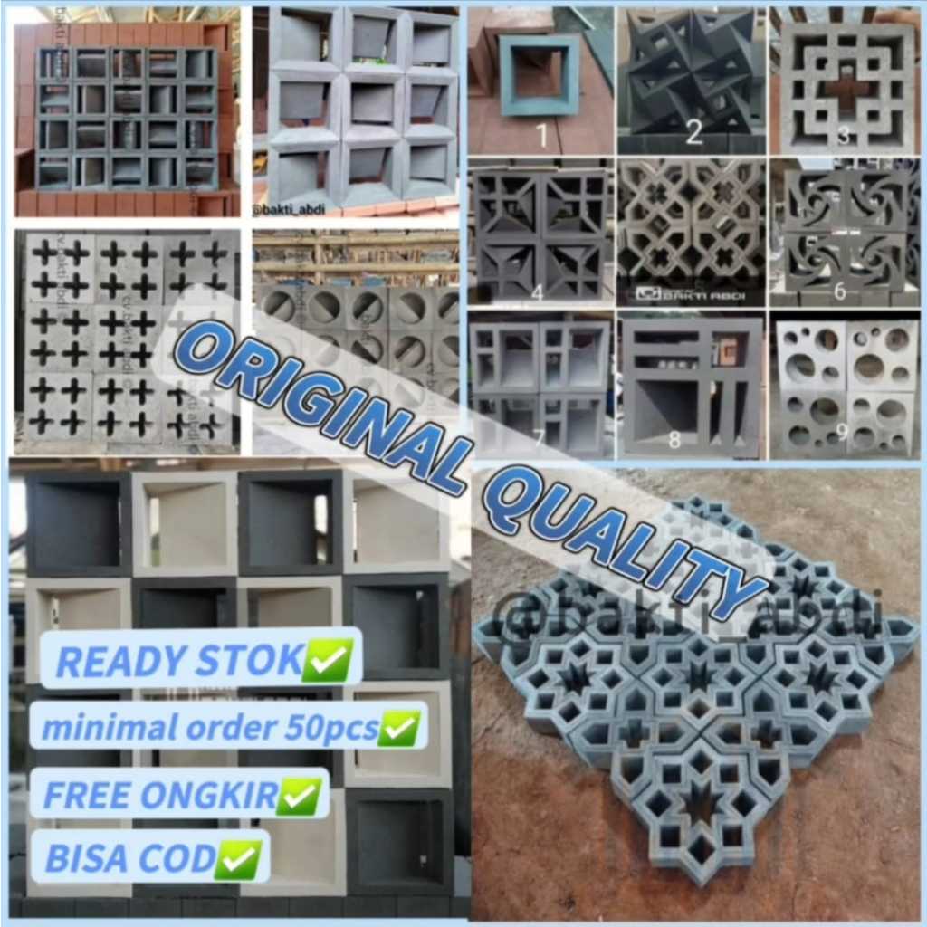 Jual roster/minimalis/rosterbeton/lubangangin/jalusi/ventilasi | Shopee ...
