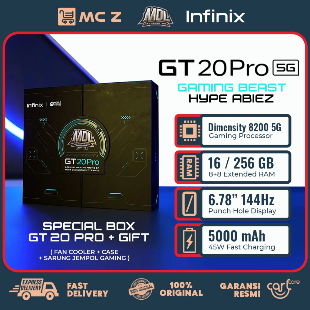 Jual SPESIAL BOX - Infinix GT 20 Pro 5G 8/256 + GIFT - Garansi Resmi ...