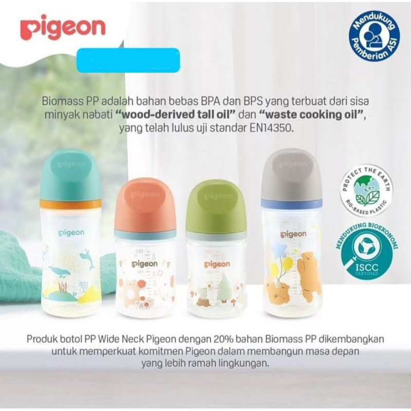 Jual Pigeon Wide Neck 160ml 240ml SofTouch / Pigeon Botol Susu Peristaltic Plus Nipple Bayi ...