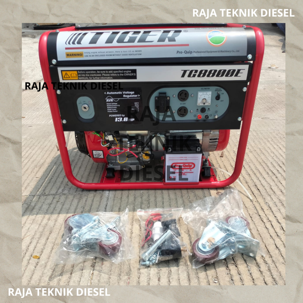 Jual Genset Tiger 5000 Watt TG8800E TG 8800 E Generator Bensin | Shopee ...