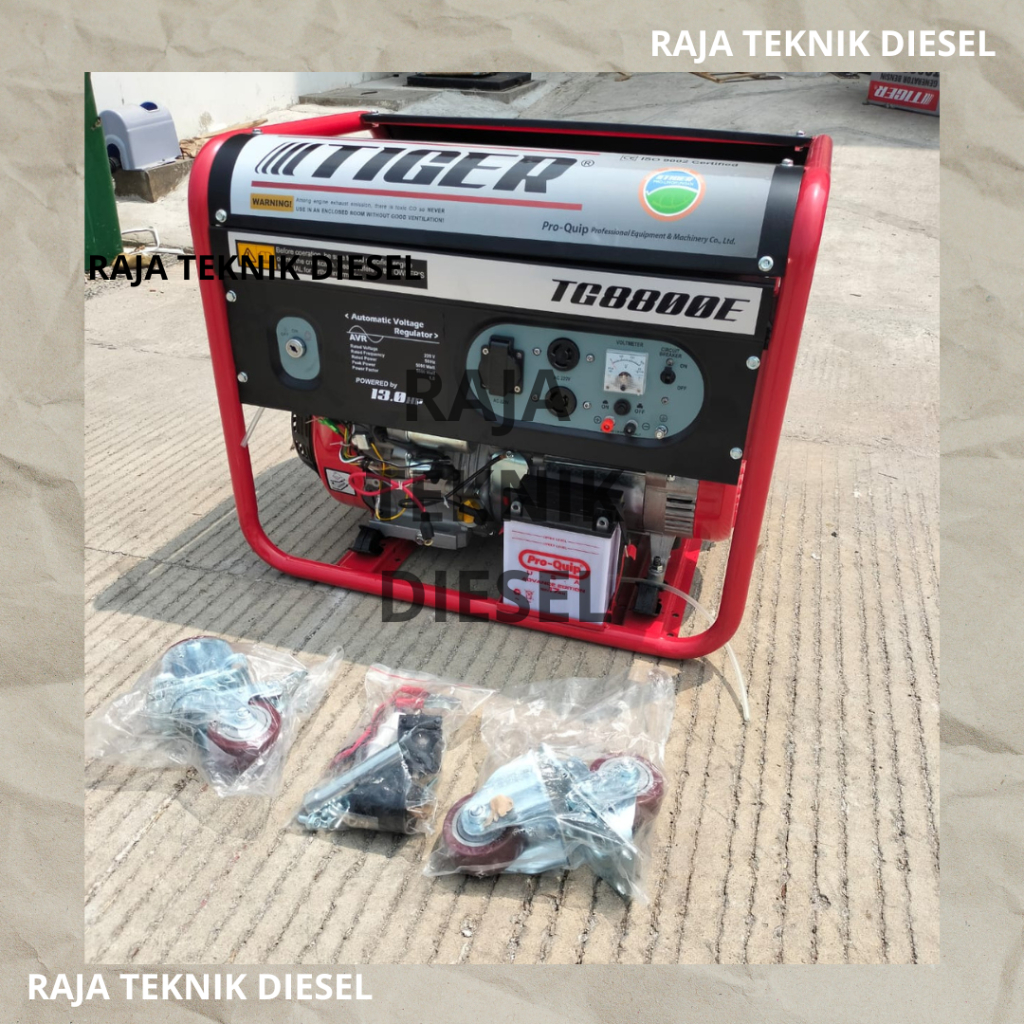 Jual Genset Tiger 5000 Watt TG8800E TG 8800 E Generator Bensin | Shopee ...