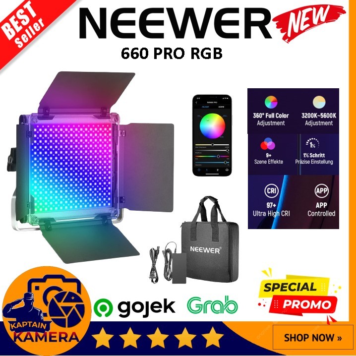 Jual Neewer 660 Pro RGB LED Light Neewer 660Pro RGB | Shopee Indonesia