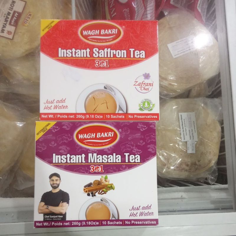 Jual Teh Instant Saffron Tea , Instan Masala Tea 3 in 1 Wagh Bakri 10 ...