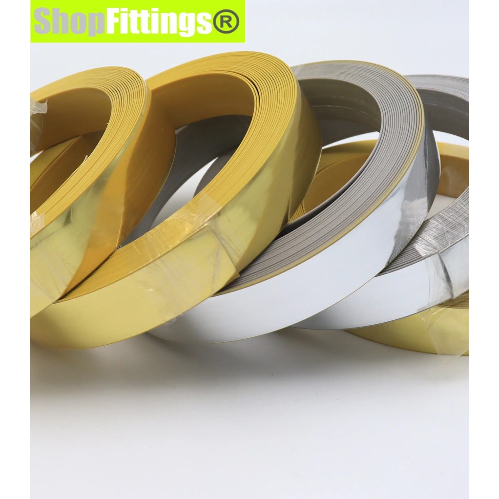 Jual GOLD PVC Edging HPL Edge Banding Strip Lis Door Cabinet 1mm x 22mm ...