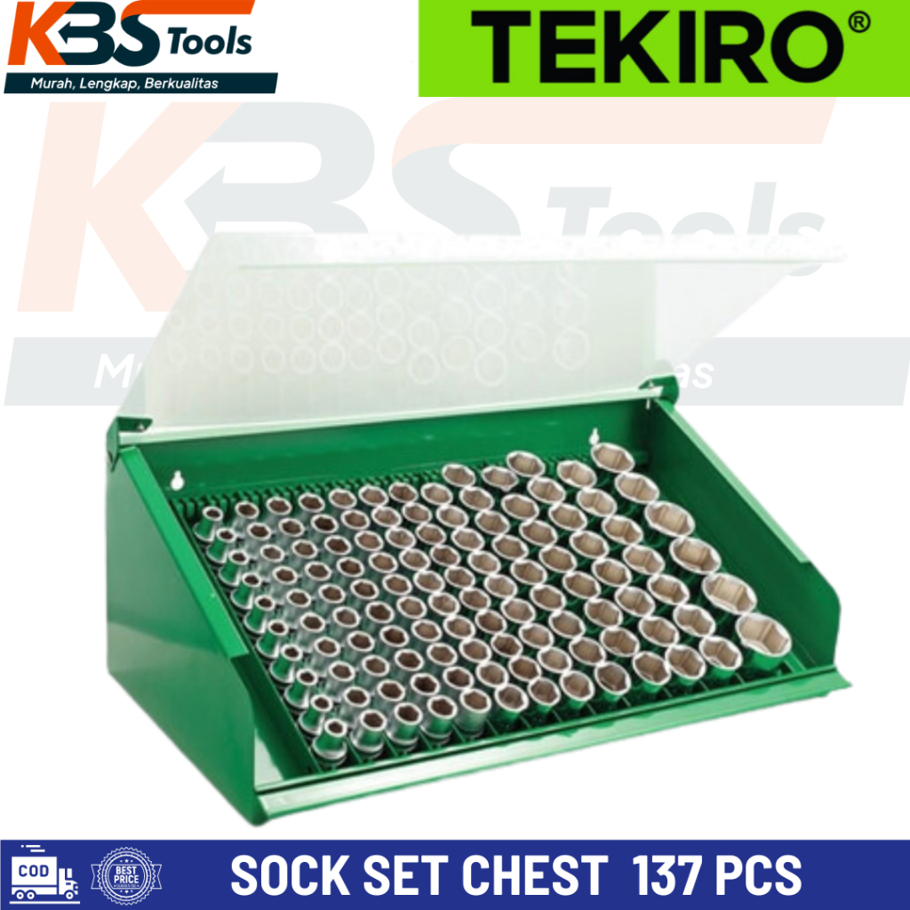 Jual Kunci Mata Socket Set Chest TEKIRO 137 PCS Box Besi - Soket 8 - 32 ...