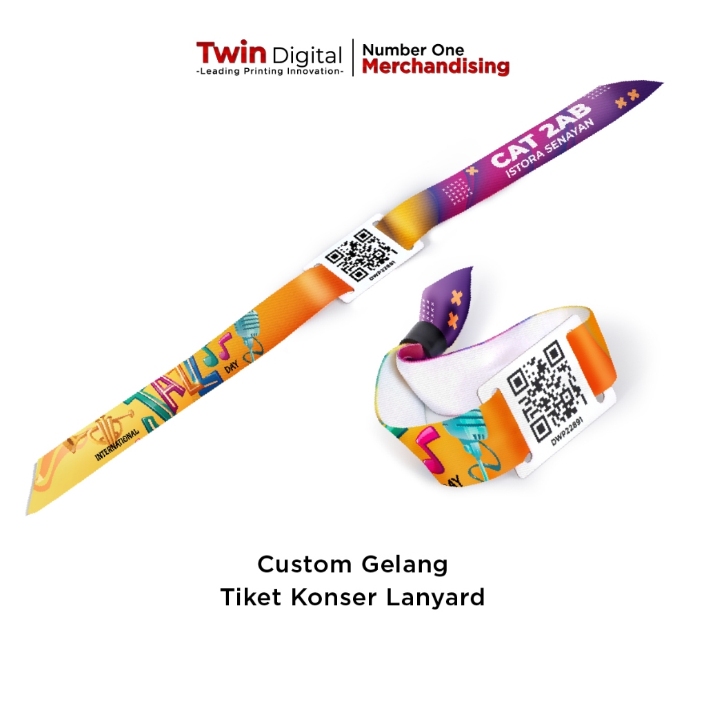 Jual Twindigital Custom Gelang Tangan Konser Tiket Wristband Aksesoris ...