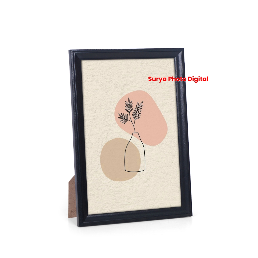 Jual Frame Bingkai Pigura Foto Minimalis Warna Hitam Ukuran 8RW ...