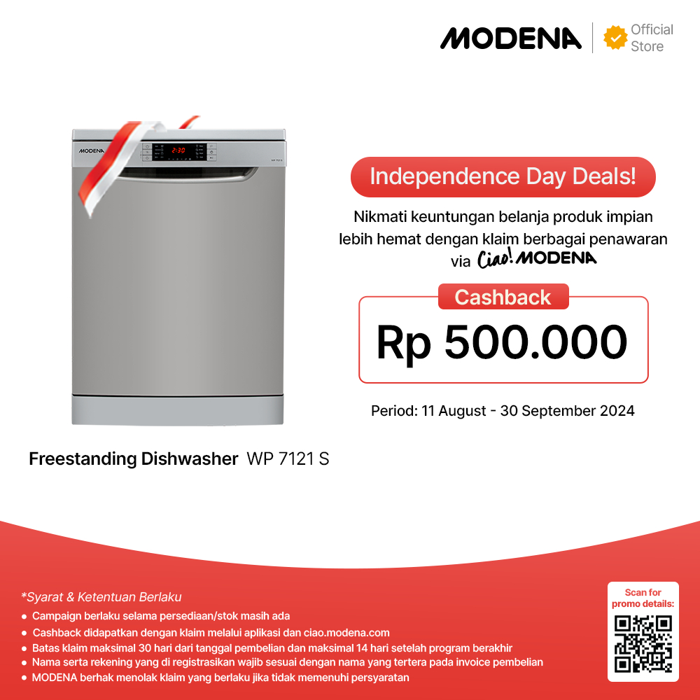 Jual MODENA Freestanding Dishwasher - WP 7121 S | Shopee Indonesia