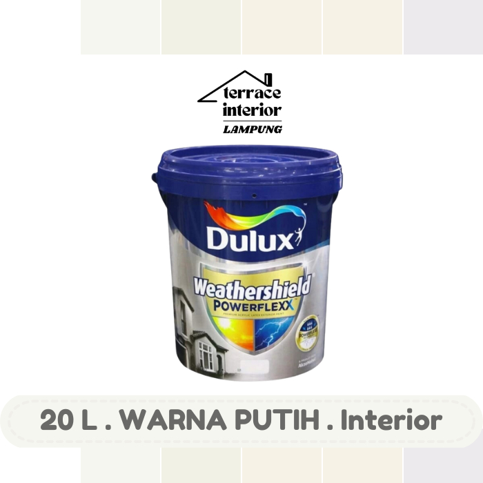 Jual Cat Tembok Dulux Weathershield Powerflex Exterior 20 L Putih Gloss ...