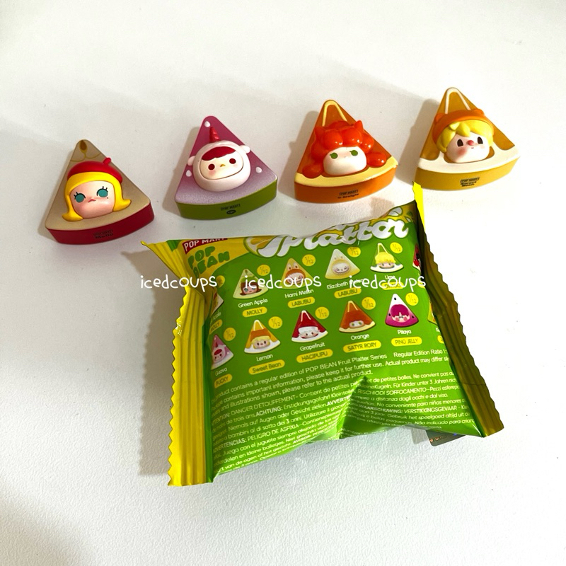 Jual (ready) pop bean fruit platter pop mart / molly labubu dimoo ...