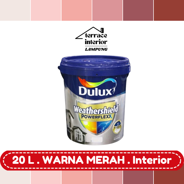 Jual Cat Tembok Dulux Weathershield Powerflex Exterior 20 L Merah Gloss ...