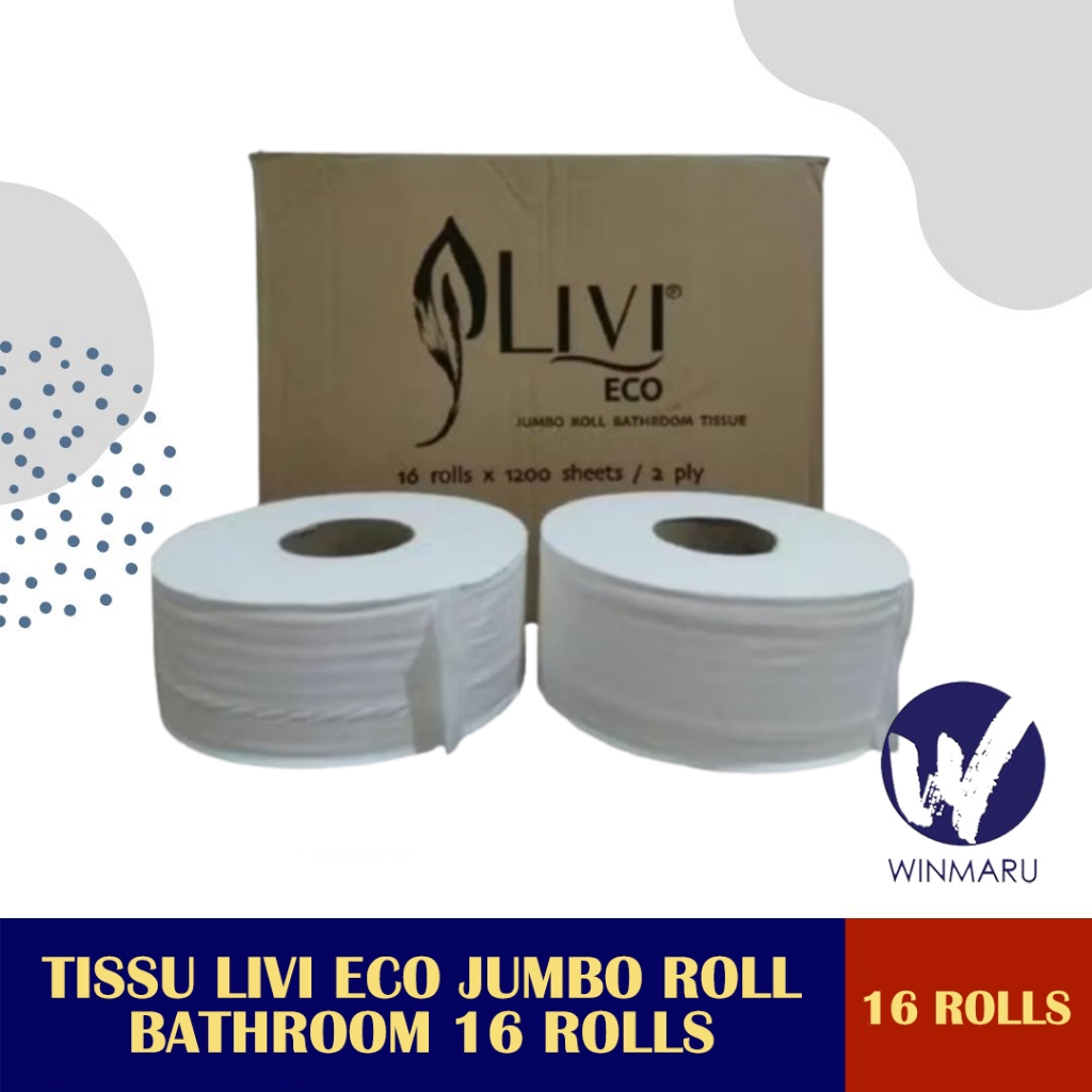 Jual Tissue Livi Eco Toilet Roll Jumbo 1200 sheets - Tissue Gulung ...