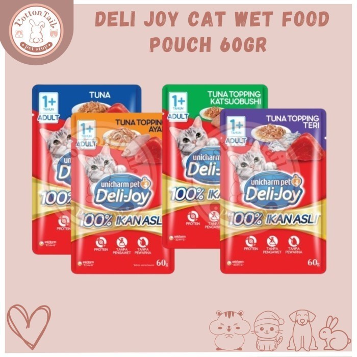 Jual DELI-JOY Cat Wet Food Pouch 60gr - Makanan Kucing basah Deli Joy ...