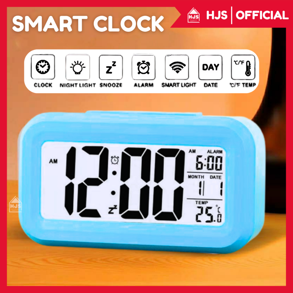 Jual [HJS] Jam Weker Mini LED Digital / Jam Alarm Smart Clock ...