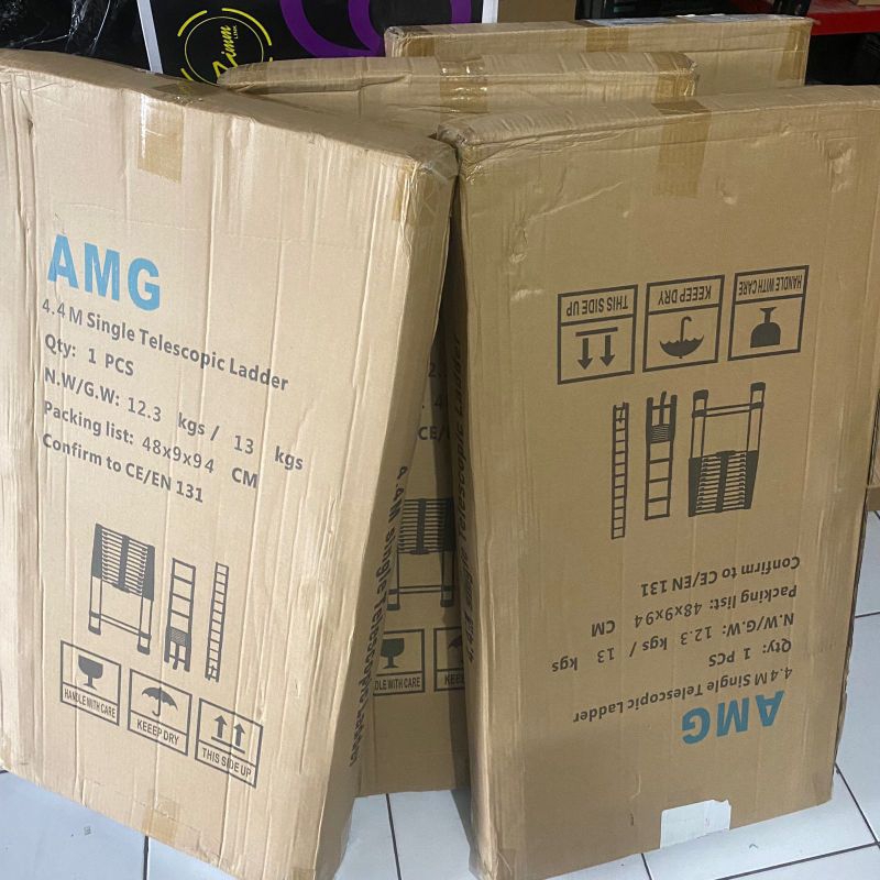 Jual Tangga Lipat Alumunium Teleskopik Single Telecopic 4,4 Meter ...