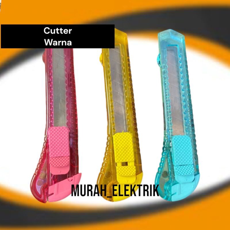 Jual Cutter Warna-Warni/Cutter Bening/Cutter Transparan/Cutter | Shopee ...