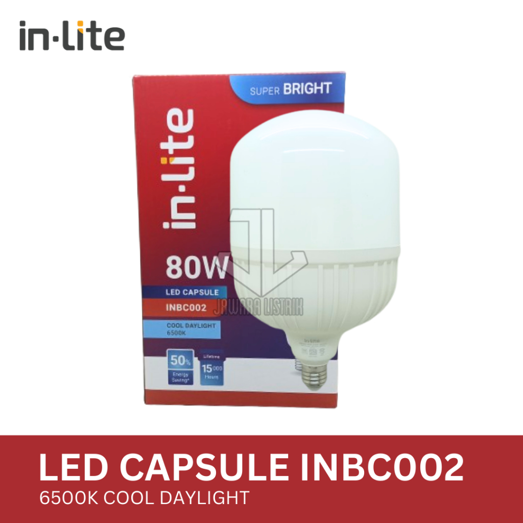 Jual IN-LITE INLITE LAMPU INBC002 LED CAPSULE SERIES 80W E27 6500K ...