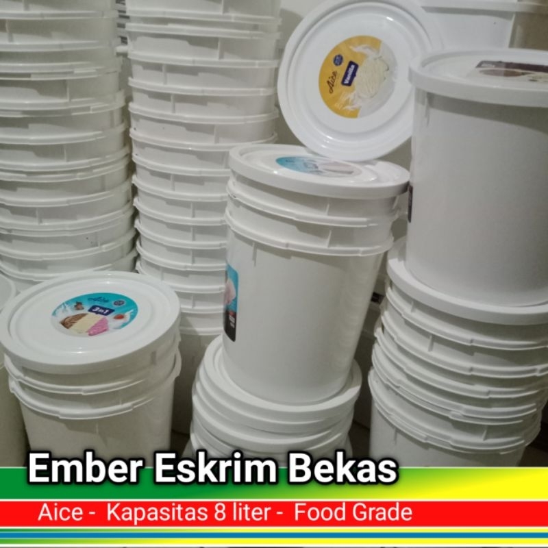 Jual Ember Bekas Eskrim Tutup Bulat - Kapasitas 8 Liter | Ember Bekas ...