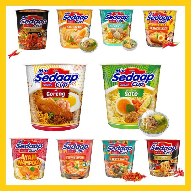 Jual SEDAAP MIE INSTANT CUP POP MIE (paket 3pcs) | Shopee Indonesia