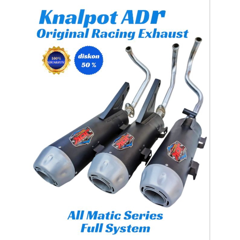 Jual KNALPOT STANDAR ADR ORIGINAL RACING EXHAUS FULL SISTEM ALL MATIC ...