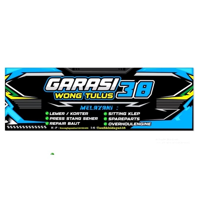 Jual Cetak Banner Bengkel Sepeda Motor berbagai ukuran Bisa request ...