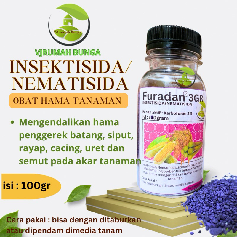 Jual 100gr- Furadan obat hama tanaman semut siput bekicot rayap ulet ...