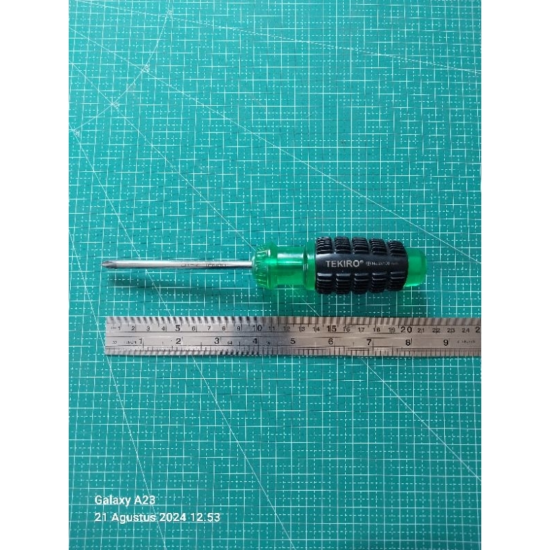 Jual OBENG PLUS [+] NO 2 × 100MM LANCIP PH2 TEKIRO GAGANG KARET ...