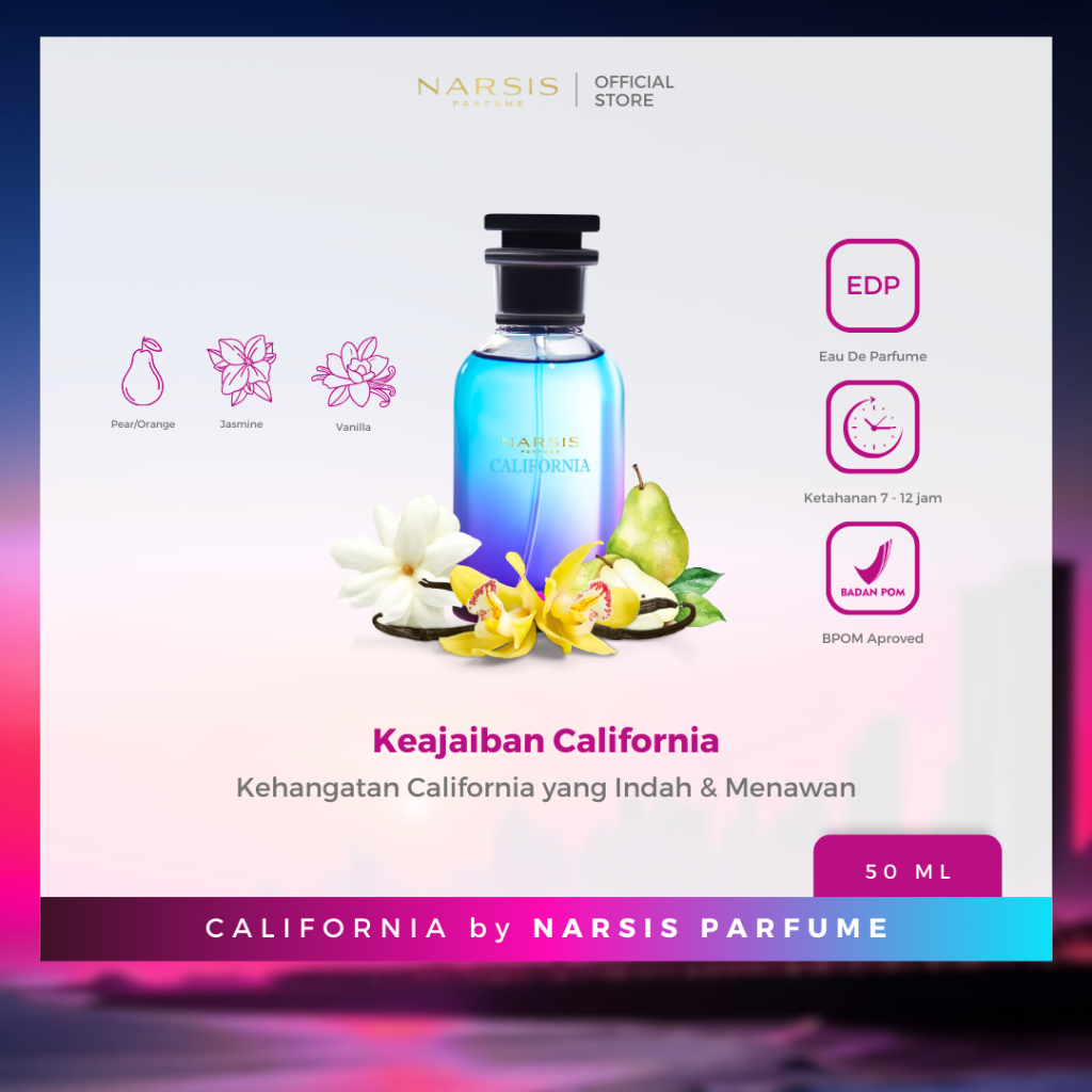 Jual NARSIS Perfume - California - Unisex - 50ml | Shopee Indonesia