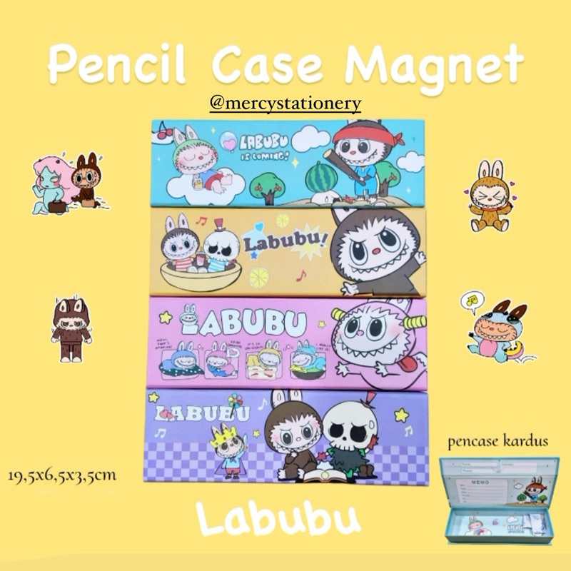 Jual Pencil Case Magnet LABUBU Kotak Pensil Karakter Tayo Avengers Pony ...