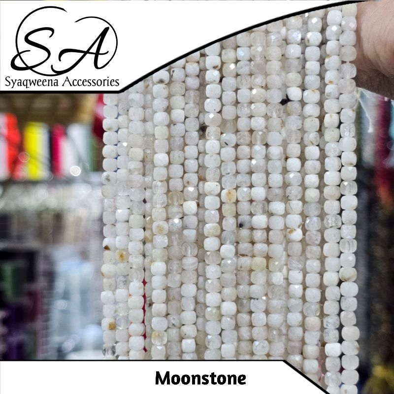 Jual Moonstone 4 mm (MODEL KOTAK) | Shopee Indonesia