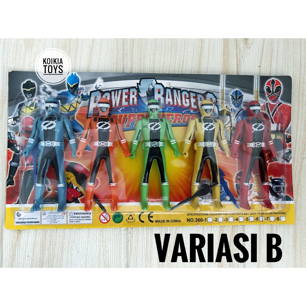 Jual Mainan Robot Power Ranger set kecil isi 5 Pcs | Shopee Indonesia