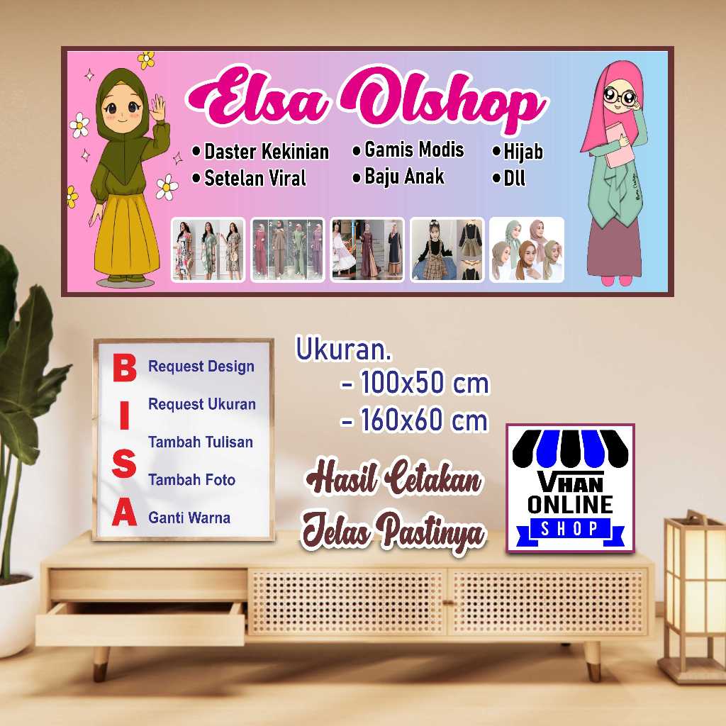 Jual Cetak Banner Spanduk MMT Untuk Toko Baju Atau Jualan Baju | Shopee ...