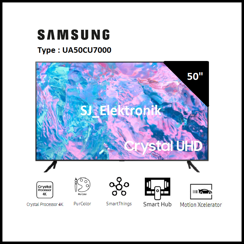 Jual LED TV Samsung 50CU7000 - 50 Inch UA50CU7000 Smart TV Crystal UHD 4K | Shopee Indonesia
