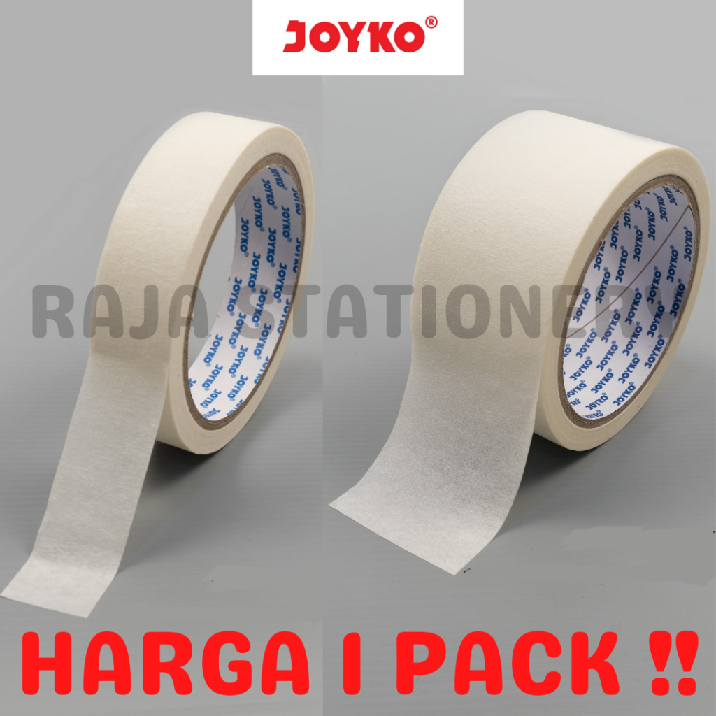 Jual JOYKO MASKING TAPE 24MM 48MM X 20 METER LAKBAN KERTAS JOYKO KUNING ...