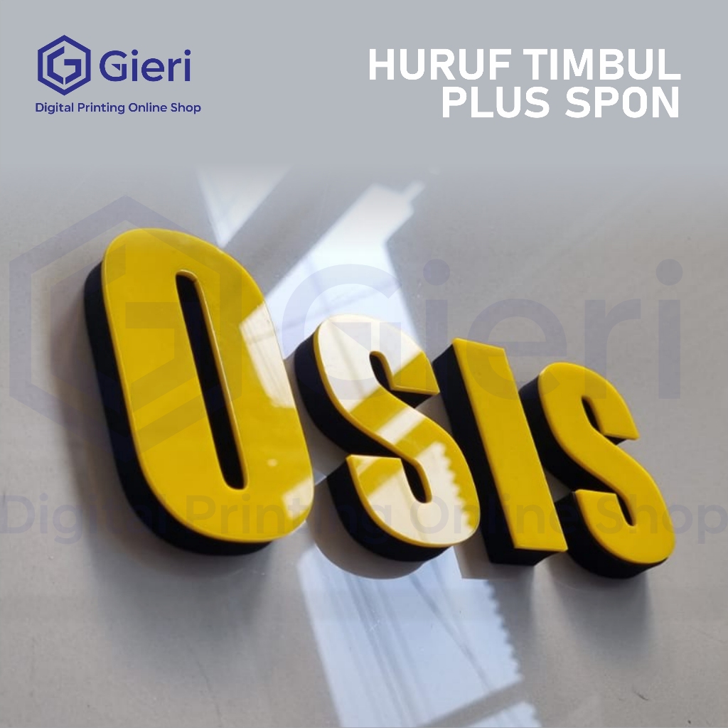 Jual Gieri - HURUF TIMBUL AKRILIK + SPON (Akrilik 2mm + Spon 10mm ...