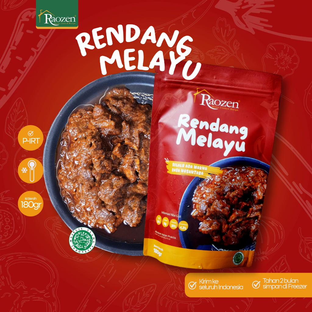Jual Raozen Rendang Melayu Full- Rendang Sapi Asli Minang Padang ...