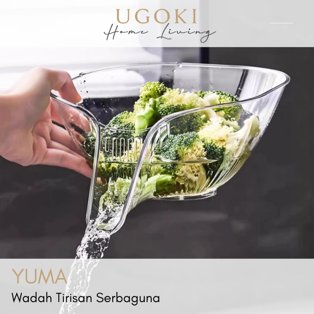 Jual UGOKI - YUMA Baskom Saringan Wadah Peniris Cuci Buah Tirisan Sayur ...