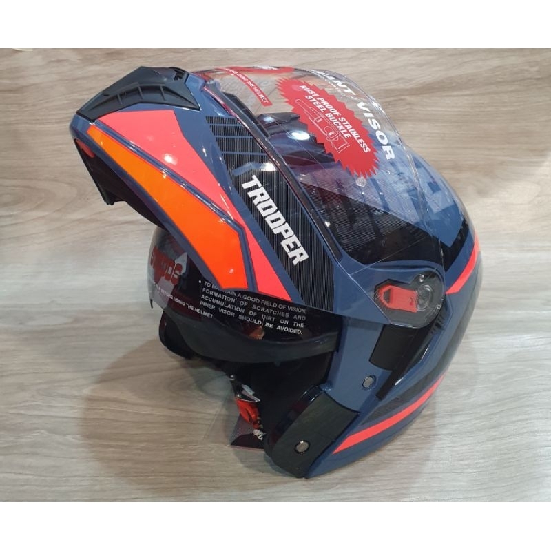 Jual HELM STUDDS TROOPER MODULAR FLIP UP MOTIF D1 | Shopee Indonesia