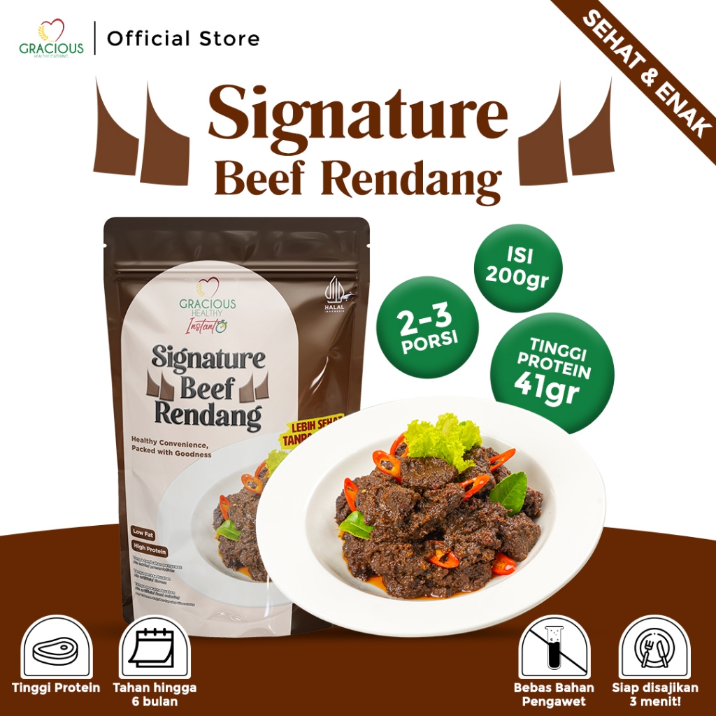 Jual Gracious Signature Beef Rendang - Protein 41gr (Makanan Instant ...